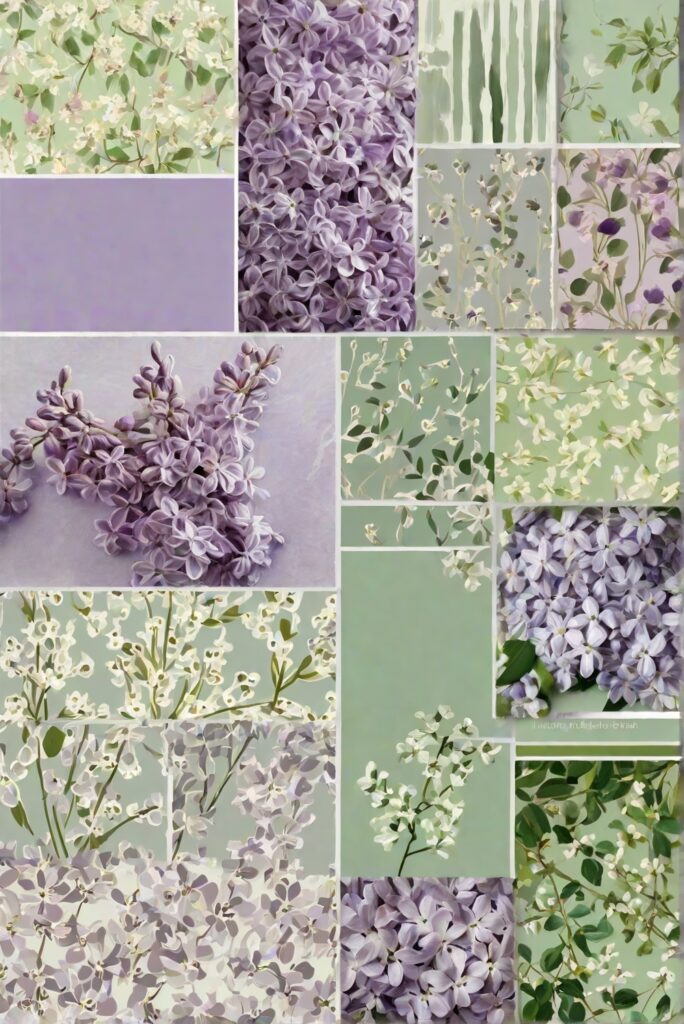 Soft and Serene 2024: Lilac and Meadow Green Color Harmony