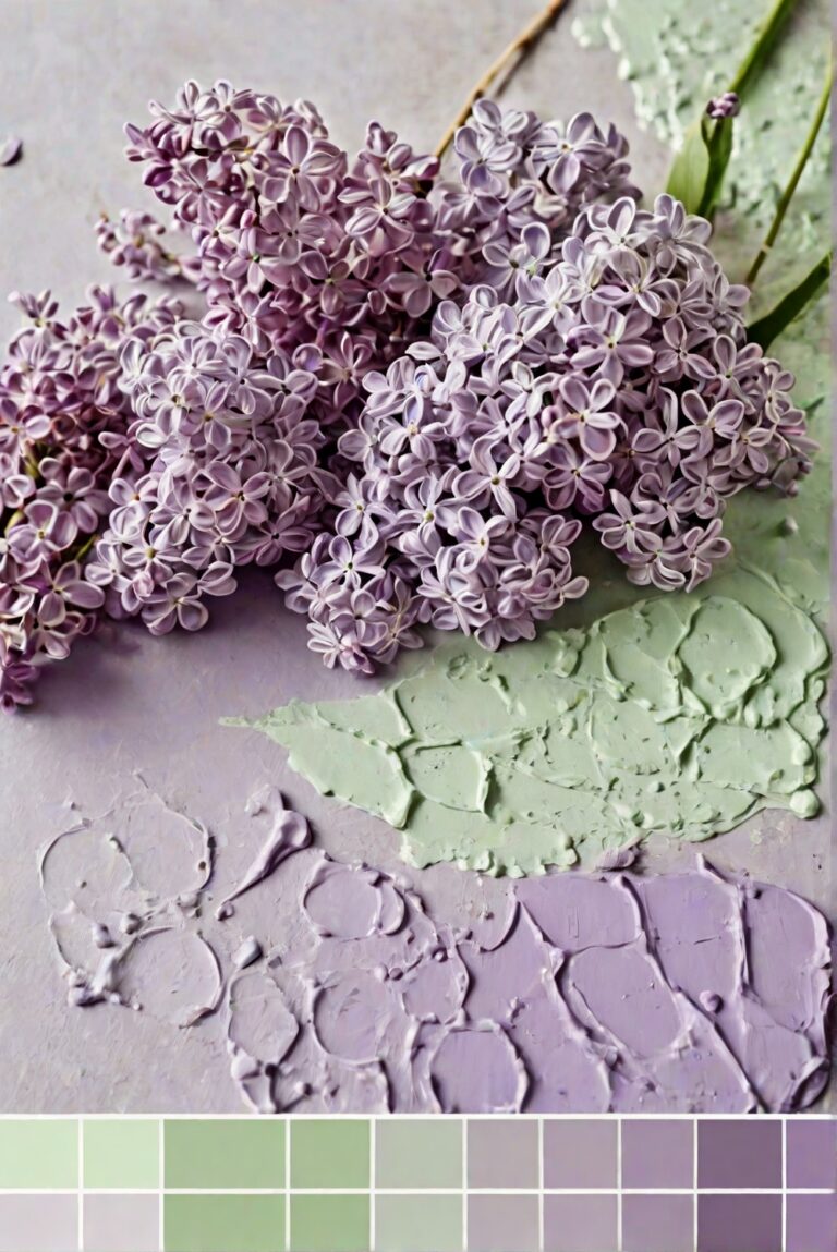 Delicate and Tranquil 2024: Lilac and Soft Green Color Harmony