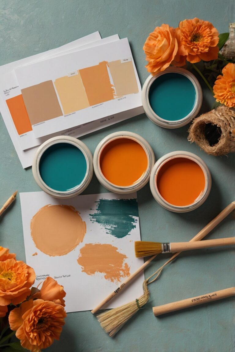 Modernize Spaces: Bright Orange and Teal Pop Combo