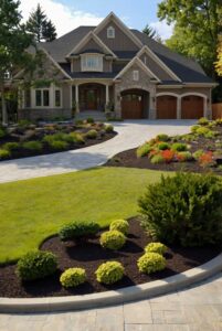 How to Landscape a Front Yard Circular Driveway (Curb Appeal with ...