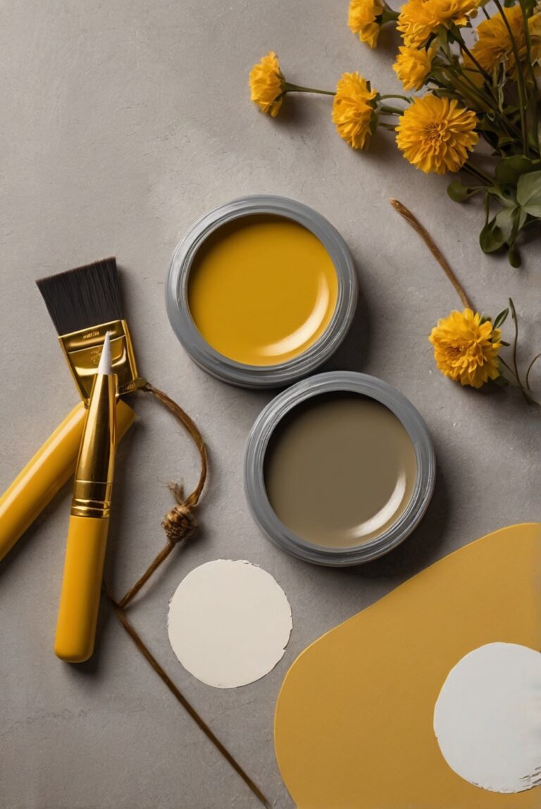 Urban Sophistication: Mustard Yellow and Gray Color Harmony for 2024