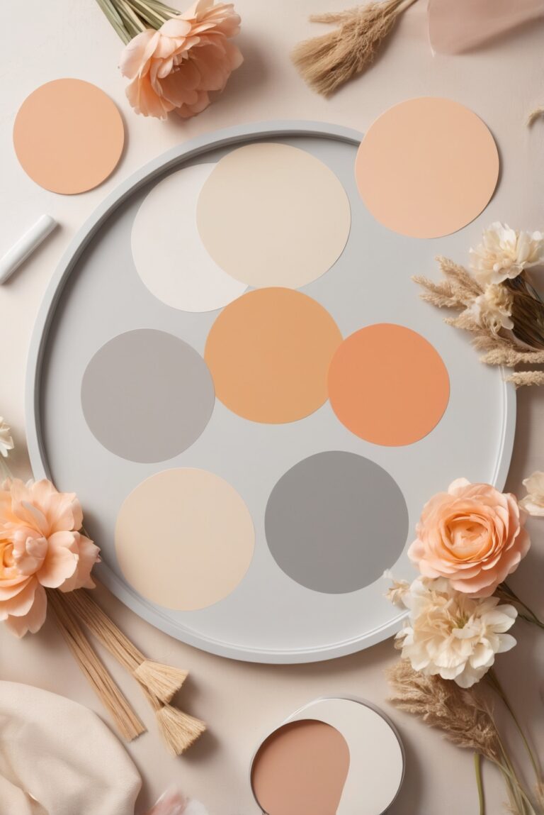 Modern Garden for 2024: Silver and Peach Color Harmony