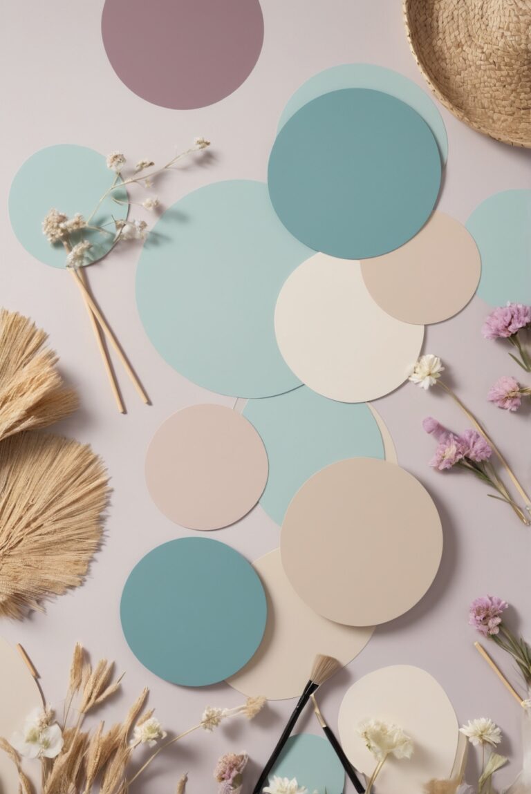 Boho Bliss for 2024: Turquoise and Mauve Color Harmony