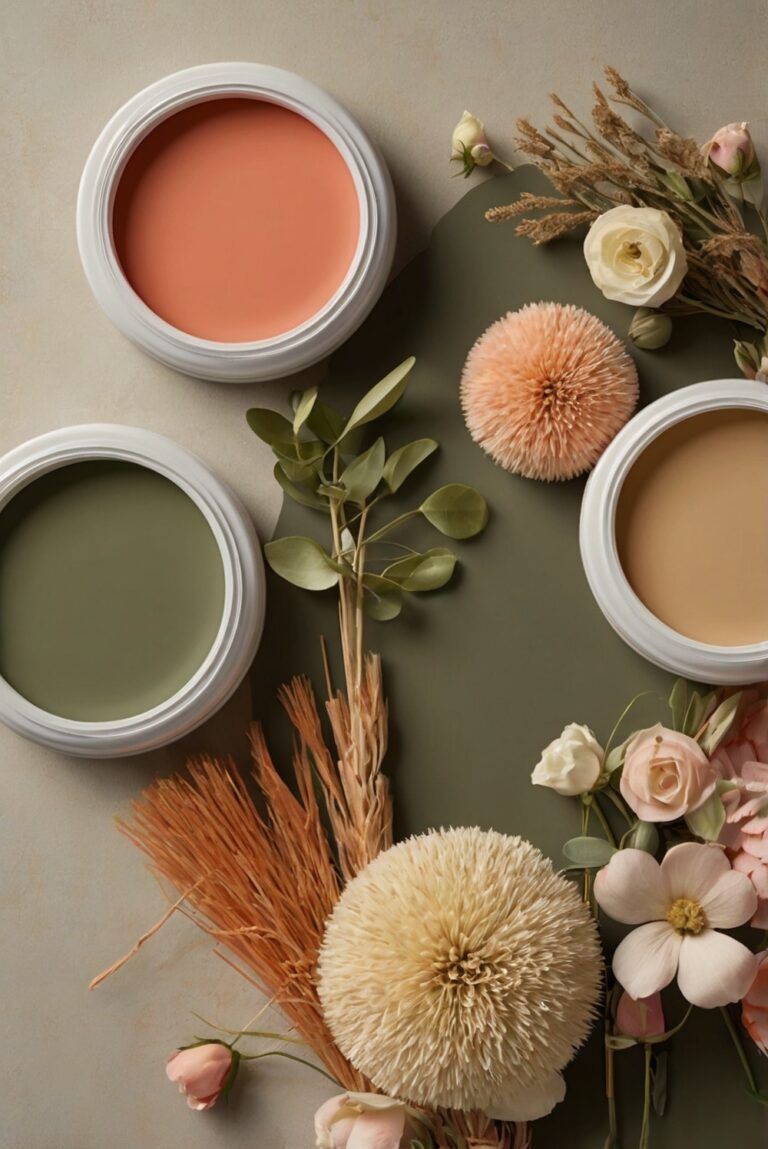 How to Make Home Harmony: Olive Green and Coral Earthy Elegance