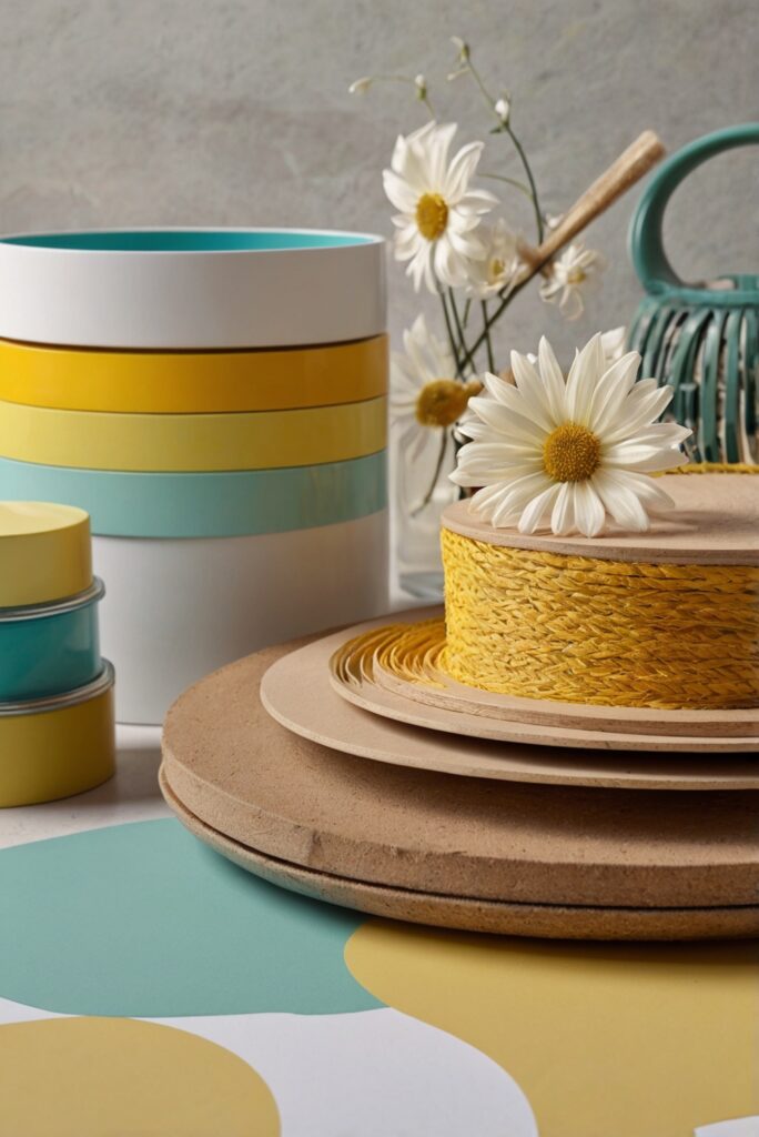 Bright Waters: Sunflower Yellow and Aqua Palette 2024