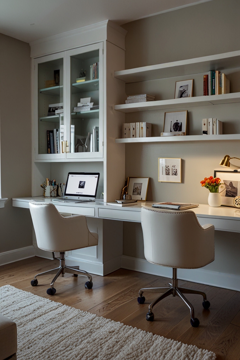 21 Gorgeous White Home Office Ideas