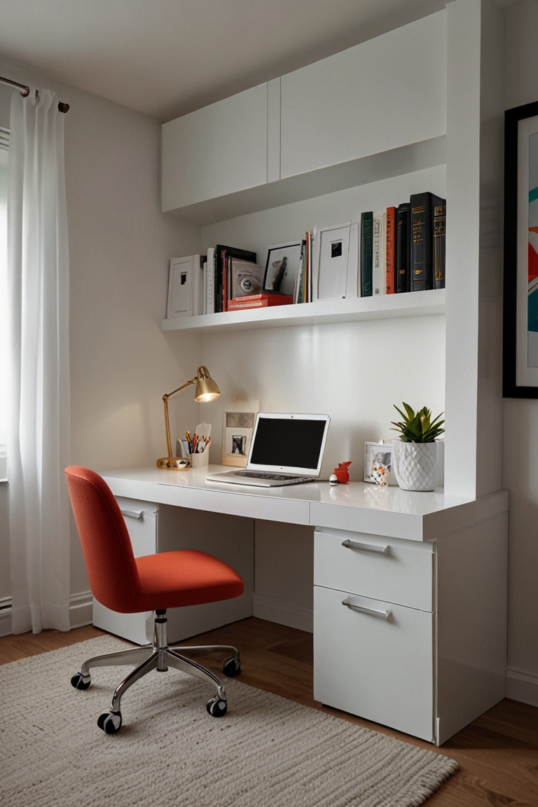 21 Gorgeous White Home Office Ideas