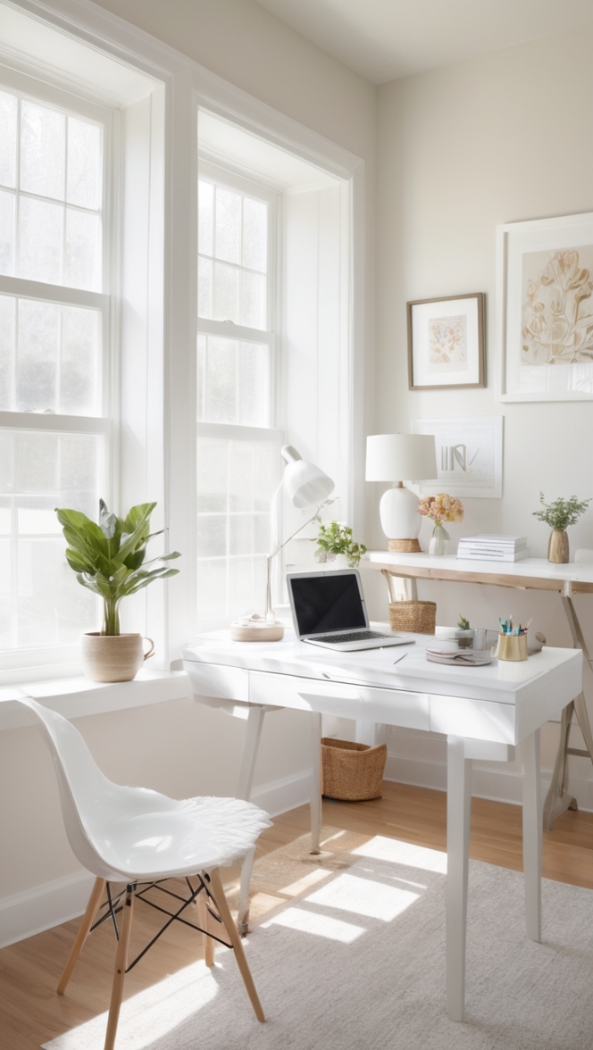 How I Decorated My Simply White Office: Design Ideas