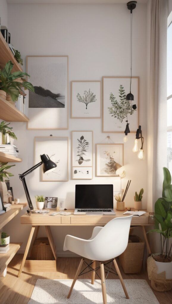How can I maximize space in a small home office?