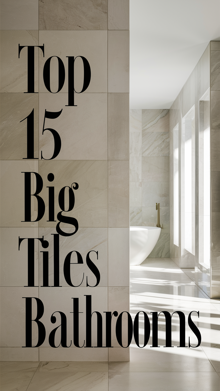 How can I incorporate big tiles in my bathroom?