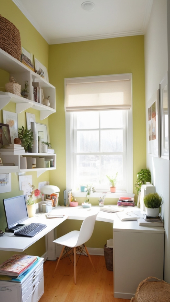 How can I create a cozy small office space at home?