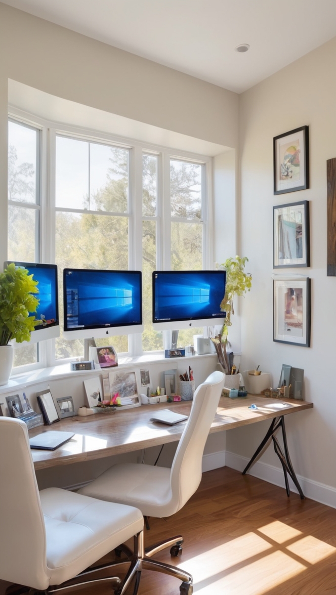 Some creative dual monitor setup home office ideas