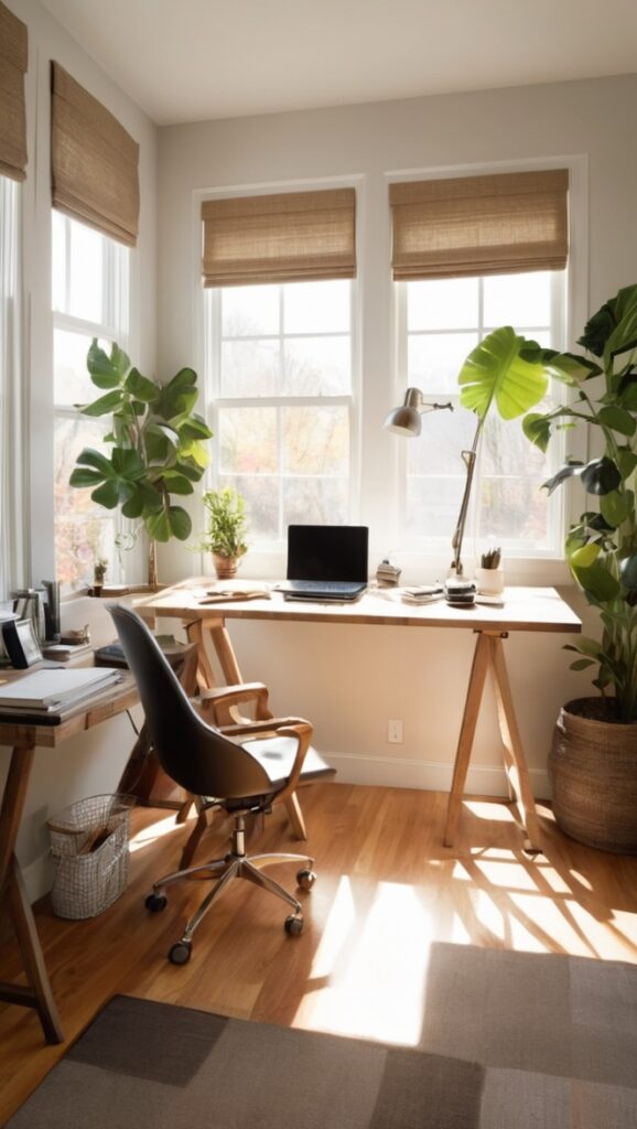 What can I do to improve my home office setup for men?