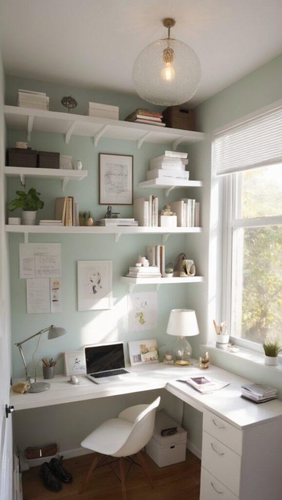 How can I effectively design a home office setup in a small bedroom ...