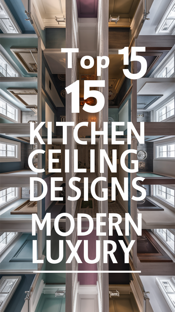 How can I achieve a modern luxury kitchen ceiling design?