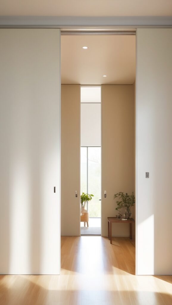 How did you come up with the idea for your hall sliding door design?