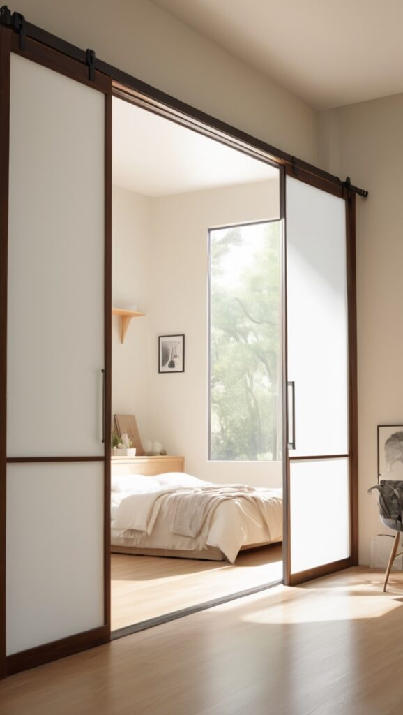 How would I benefit from a double sliding door design in my home?