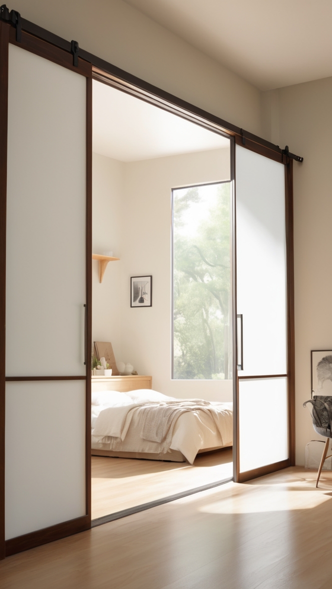 How would I benefit from a double sliding door design in my home?