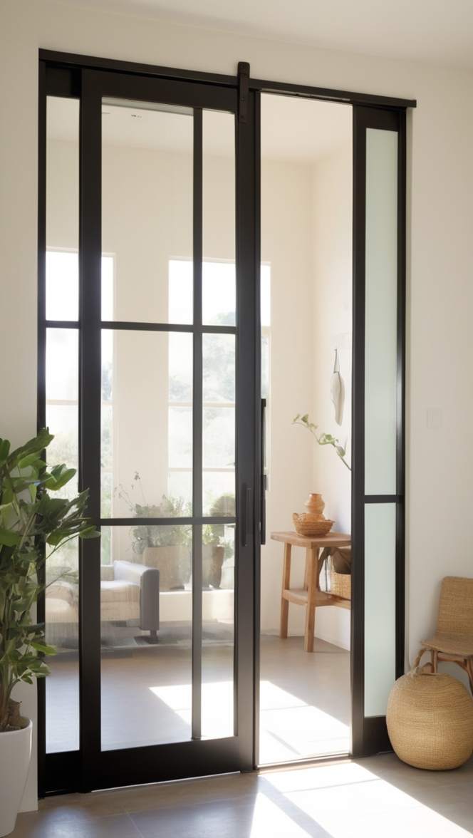 How can I incorporate a sliding iron door design into my home?