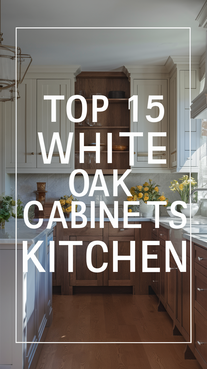 How can I incorporate white oak cabinets into my kitchen design?